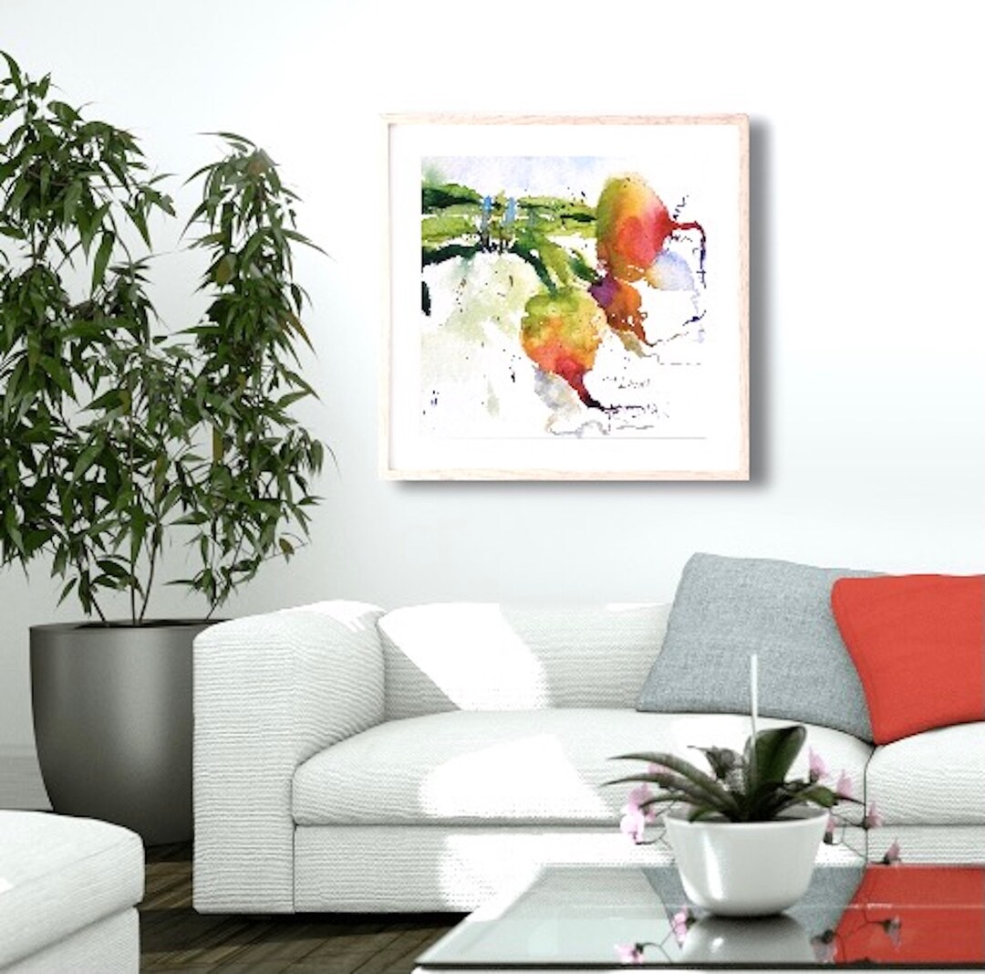 BEET Watercolor Print, Golden Beet Painting, Beet Kitchen Wall Art ...