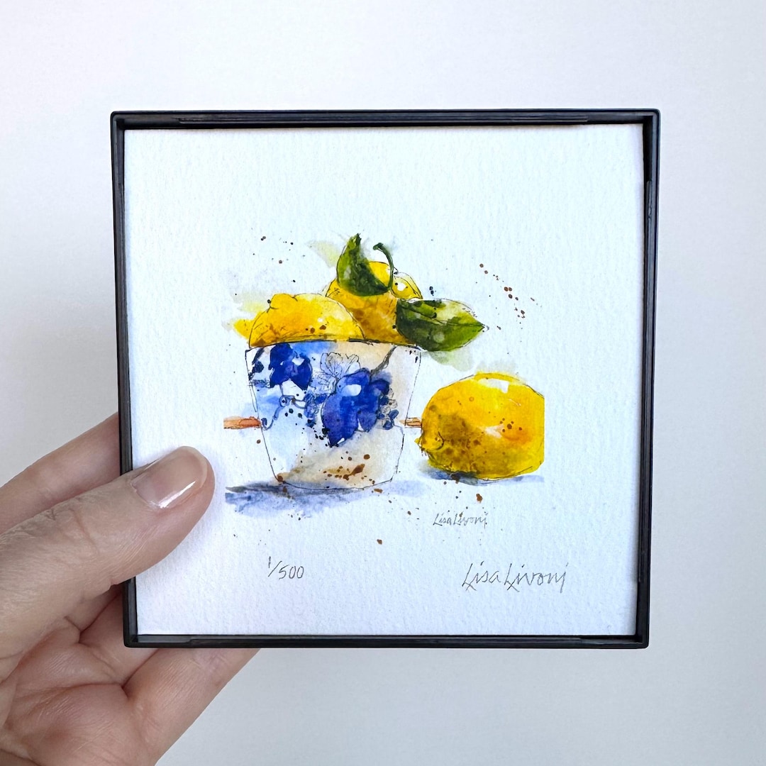 Lemon Watercolor Painting: Kitchen Wall Art, Signed Limited Edition - Etsy