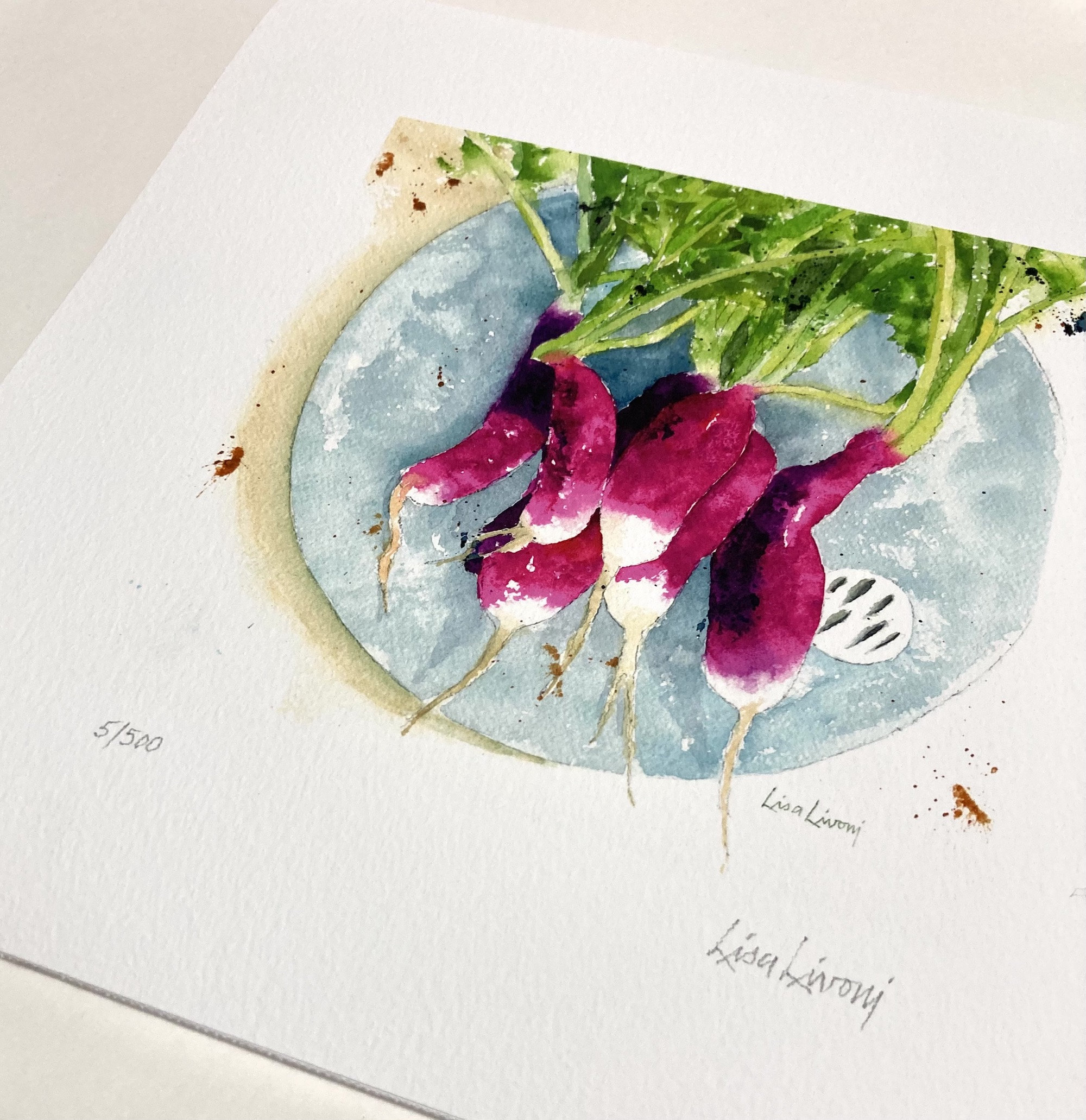 RADISH Watercolor Print, Radish Painting, Radish Art, Kitchen Wall Art ...
