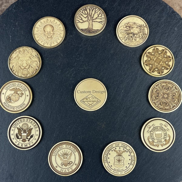 Laser Engraved Challenge Coin - Etsy