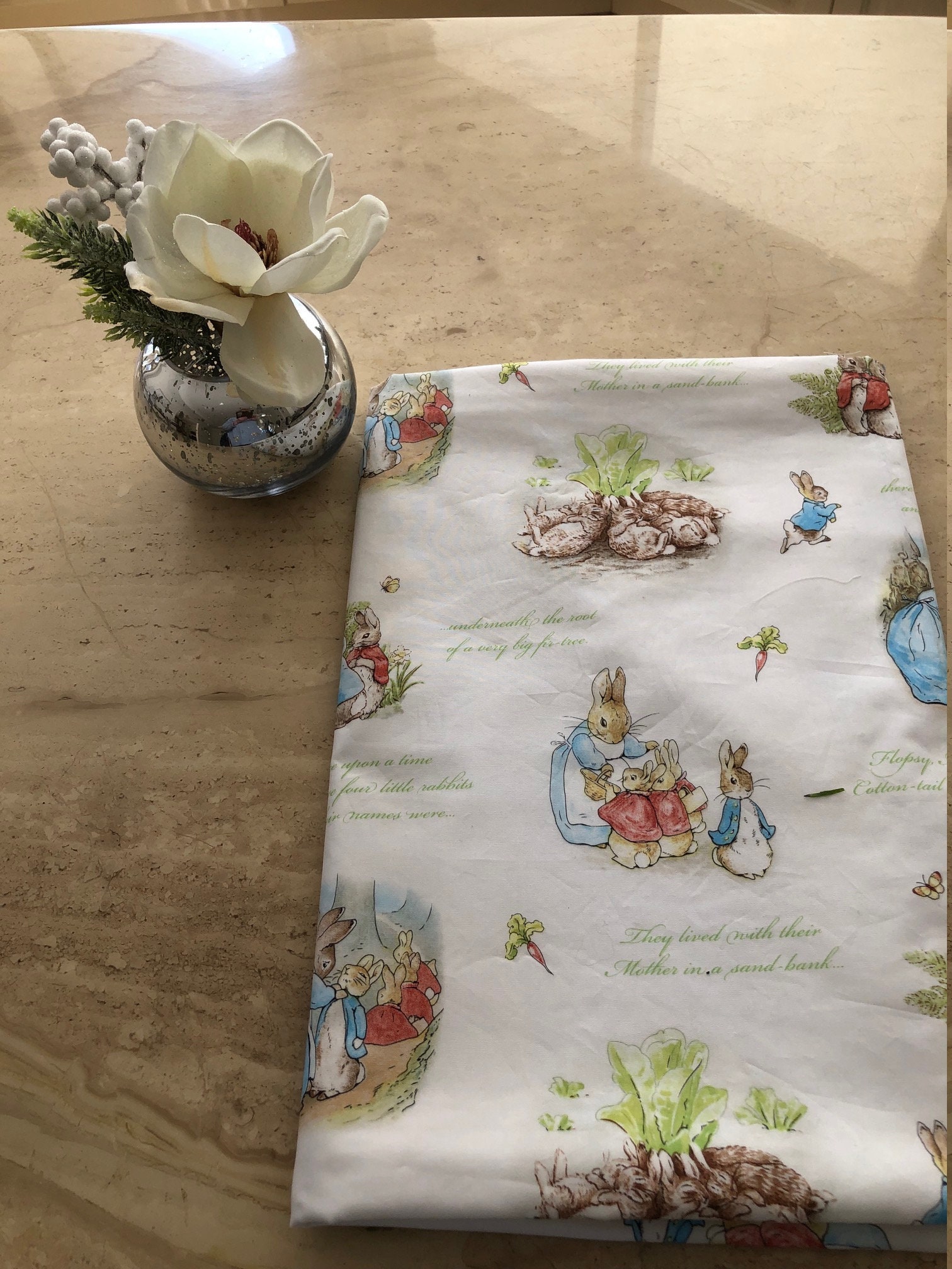 Peter Rabbit Large Pure Cotton Blanket With Backing - Etsy