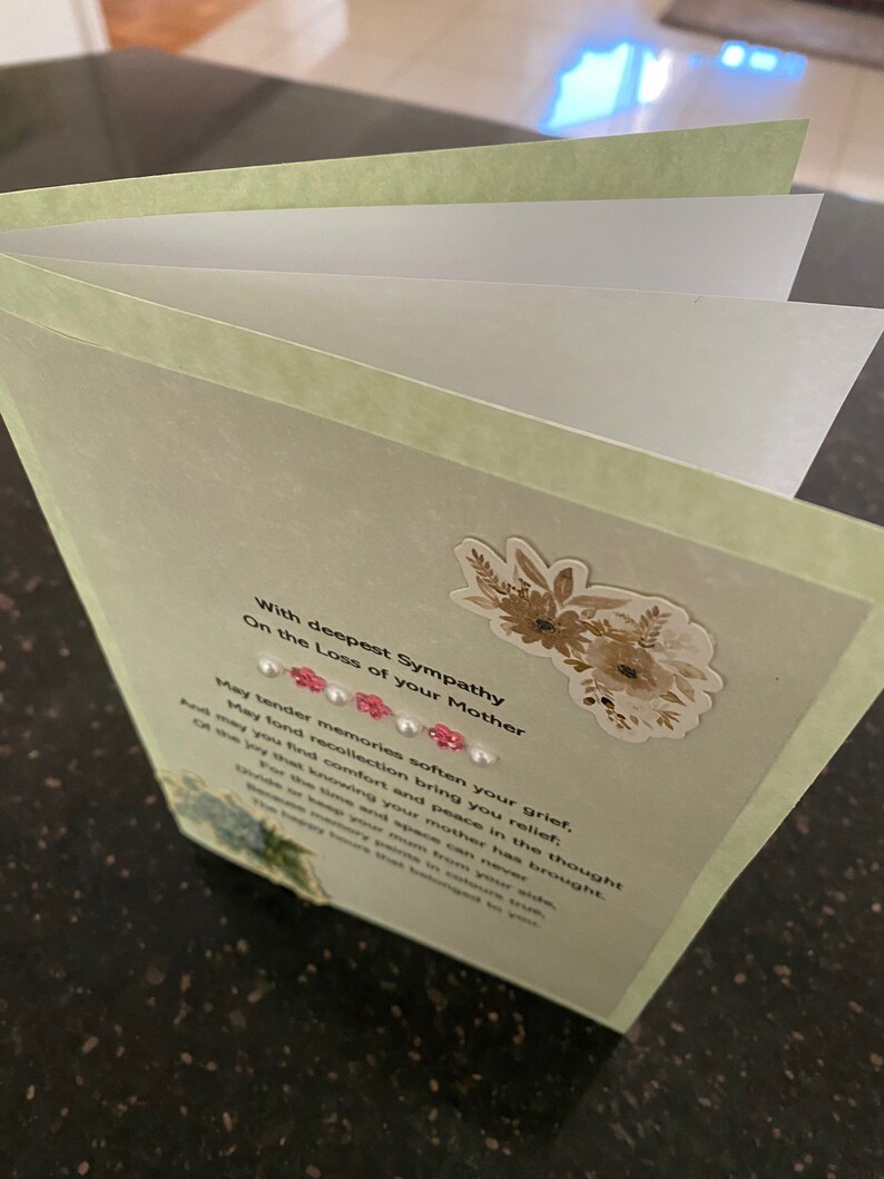 Loss of Mother Large Sympathy Card With Beautiful Poem - Etsy