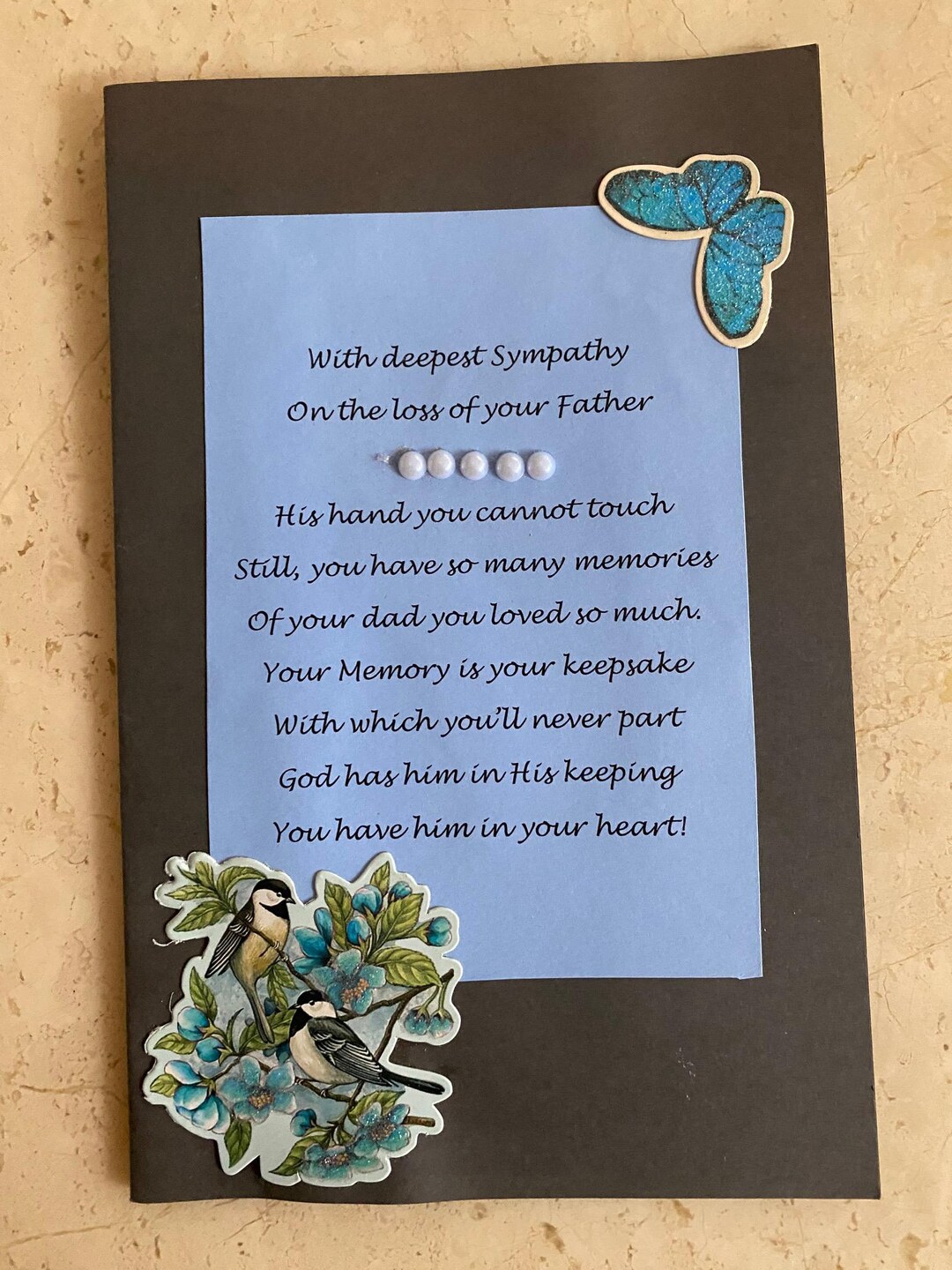 Sympathy Card "loss of Father" A5 Folded - Etsy