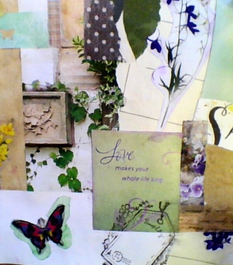 Green Vines Collage Digital Photo - Etsy