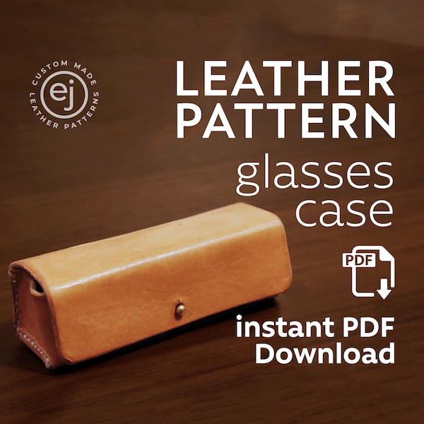 Leather Glasses Case Template - Etsy