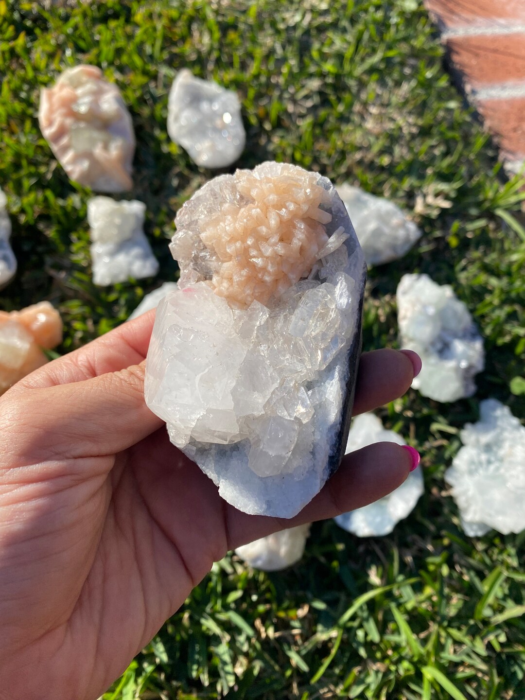 High Quality Zeolite/apophyllite With Stilbite Crystal Cluster - EXACT ...