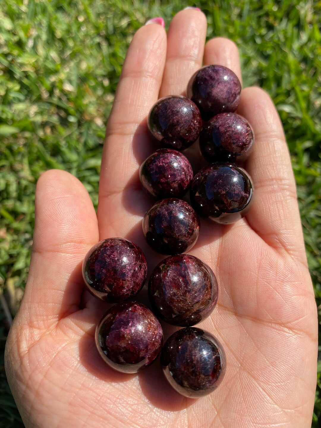 ONE Mini Garnet Sphere, High Quality Garnet Sphere, Garnet Orb, Garnet ...