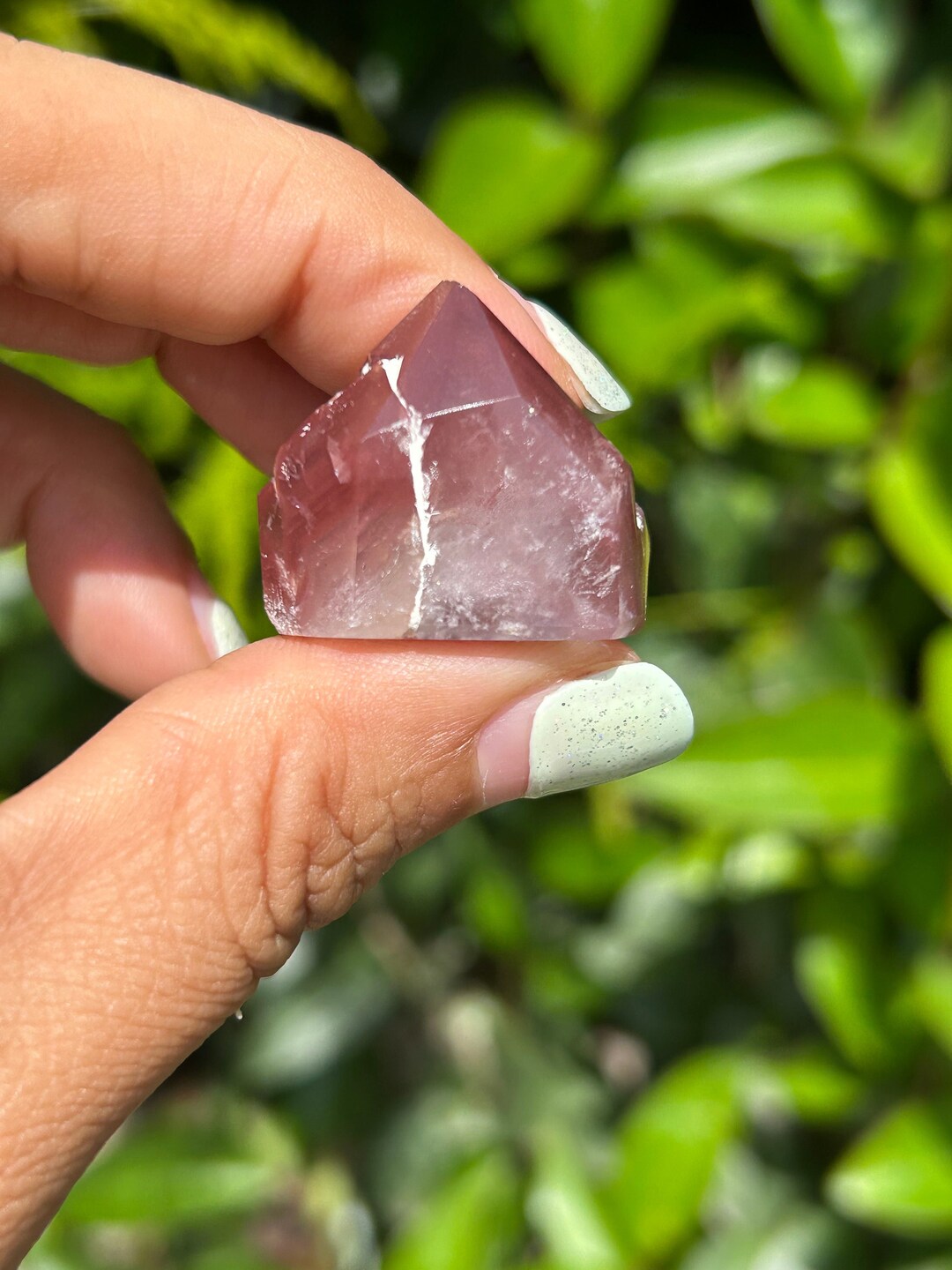 AAA Dark Pink/dusty Rose Lithium Quartz With Phantoms | Lithium Phantom ...