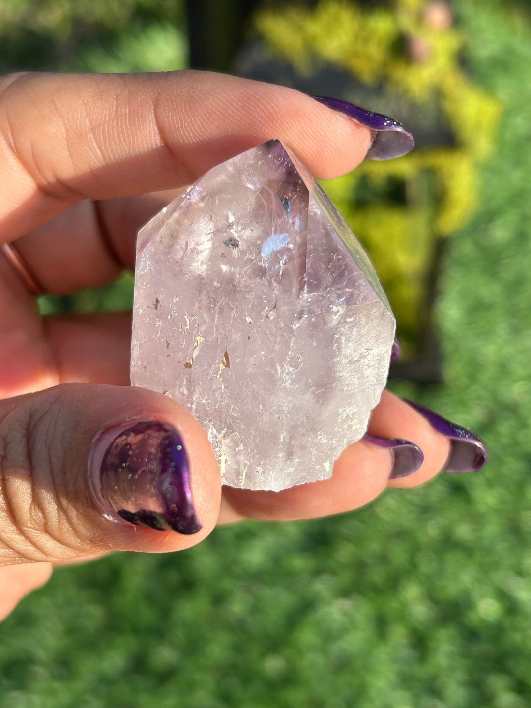 Phantom Amethyst Tower From Brazil, Half Polished Amethyst Bahia Root ...