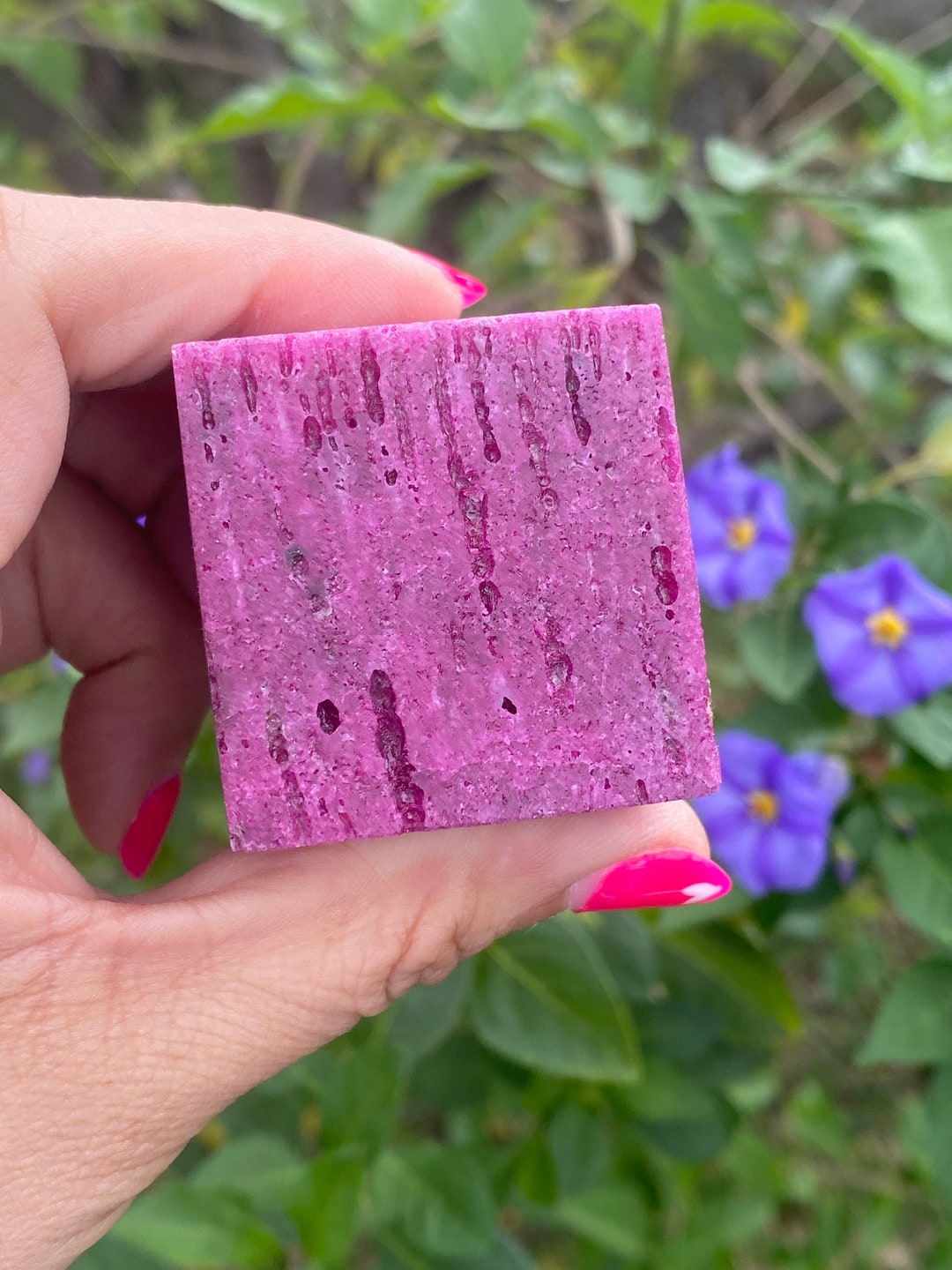 HONEYCOMB RUBY Corundum Crystal Lab Grown Crystal Extremely UV Reactive ...