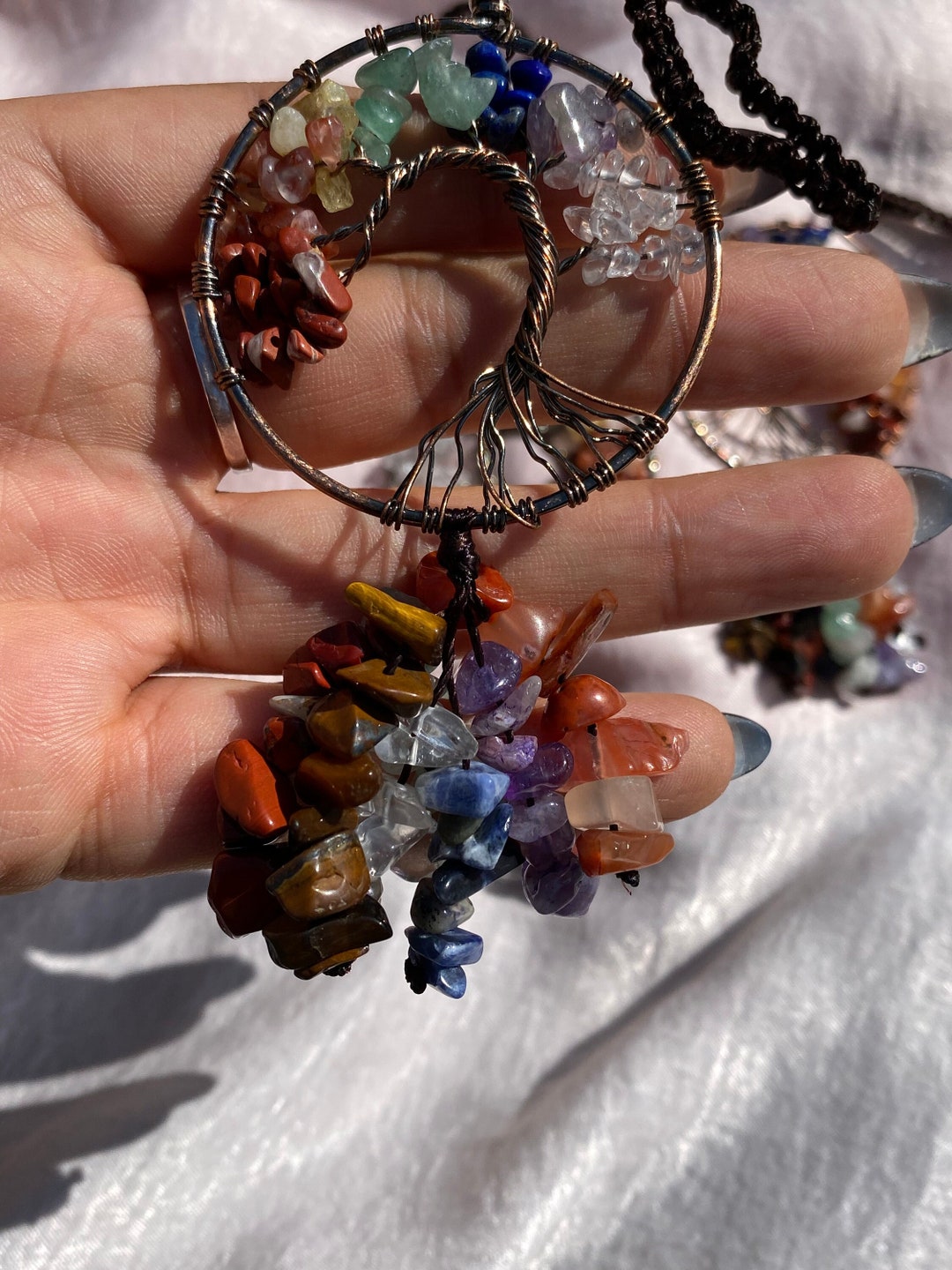 One Tree of Life, Chakra Tree of Life, Chakras, Yoga, Pendant - Etsy