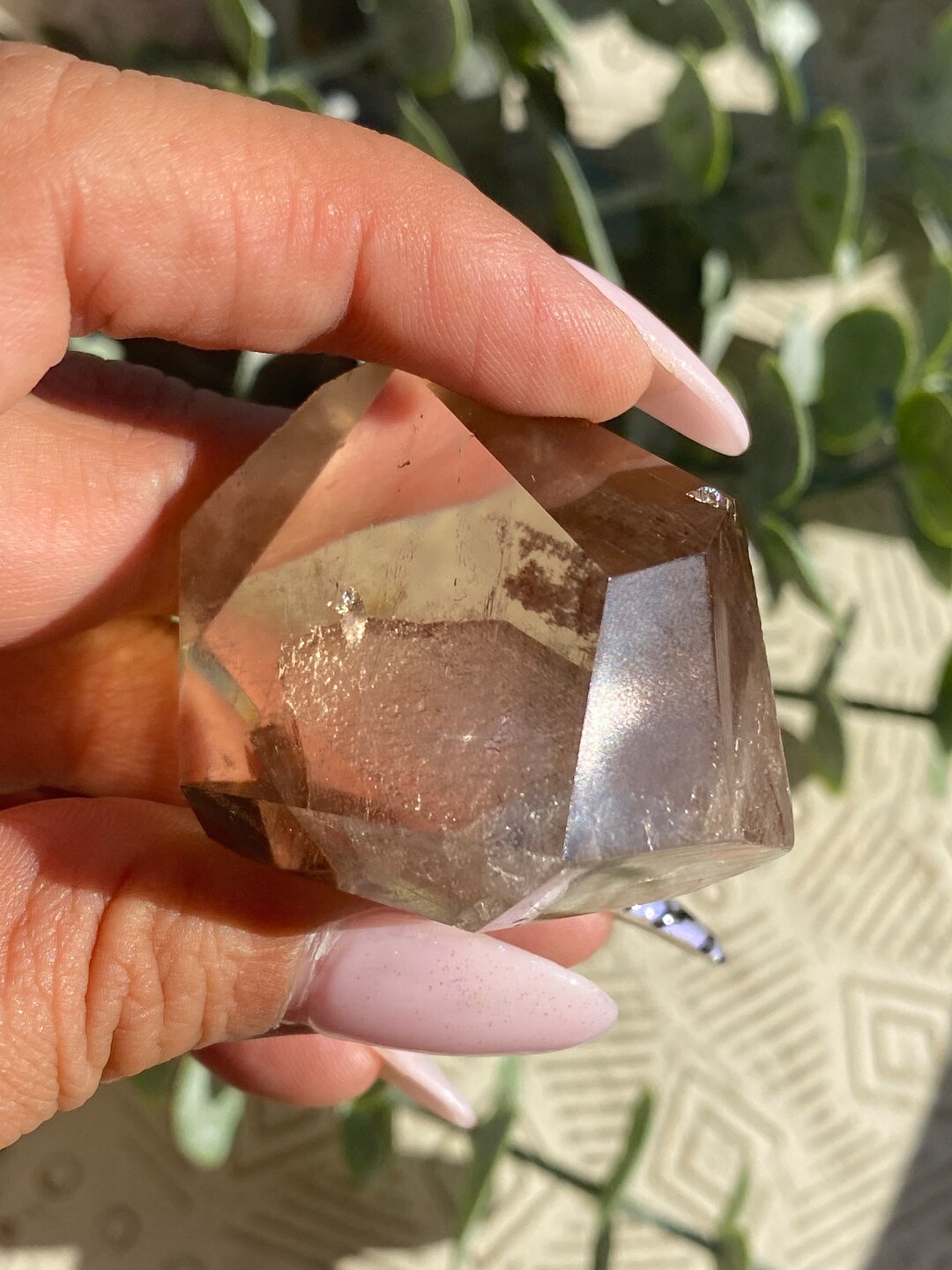 Brazilian Garden Quartz Lodolite Crystal Specimen, Unique Phantom Garden Freeform, Quartz ...