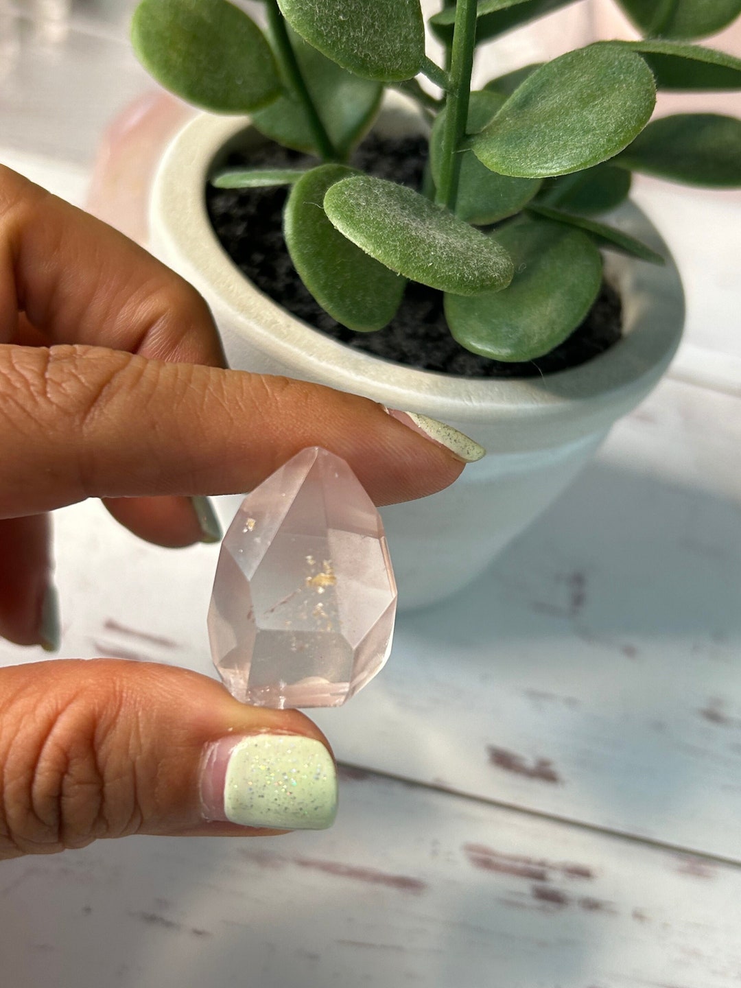 AAA Pink Lithium Quartz with Golden Lithium Phantom Quartz Natural ...