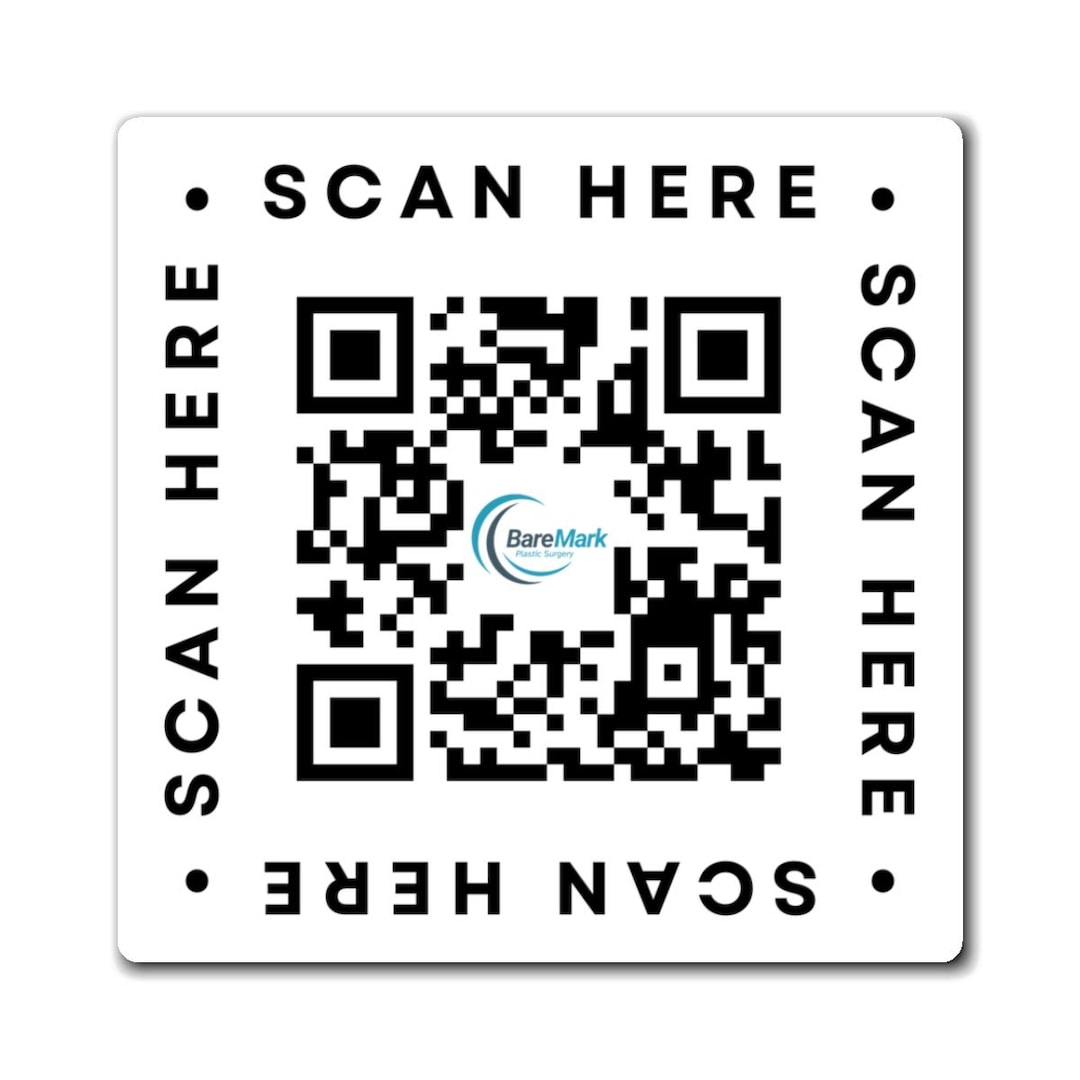 Personalized QR Code Magnets for Fridge | Customizable Scan Here Design ...