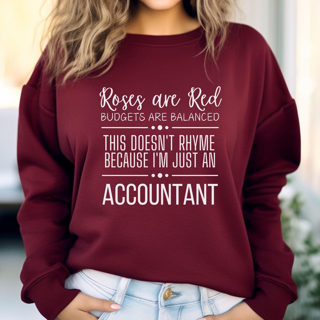 Accountant Roses Are Red Sweater, Valentines Day Funny, Cute and Cozy ...