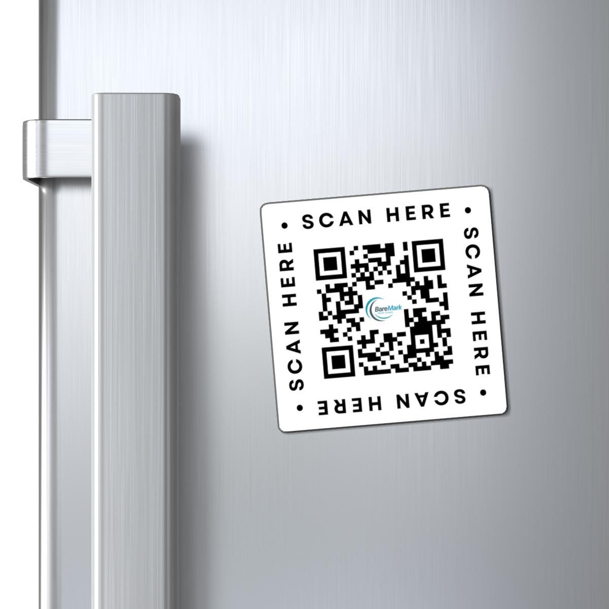 Personalized QR Code Magnets for Fridge | Customizable Scan Here Design ...