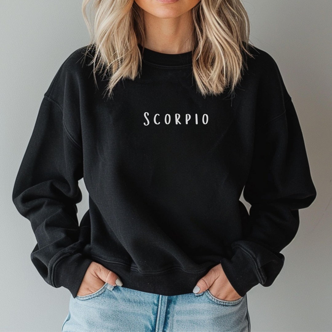 Scorpio Sweater - Minimalist Zodiac Sign Sweater for Scorpios - Gift ...