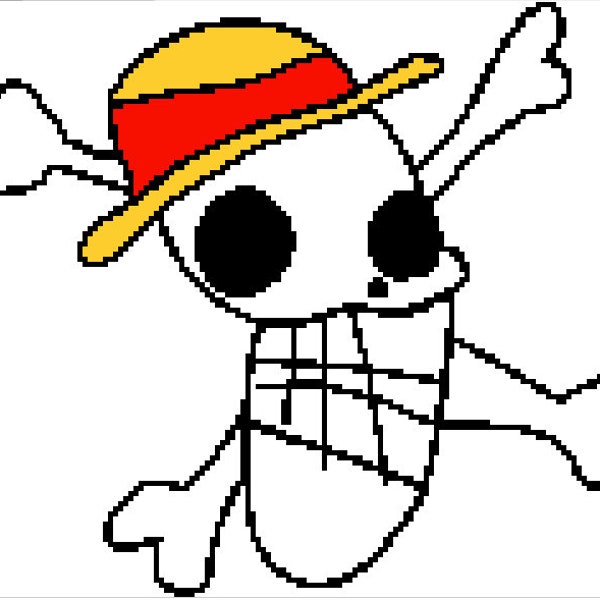 One Piece Luffy Cross Stitch - Etsy UK