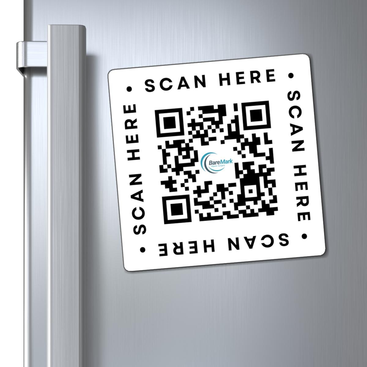 Personalized QR Code Magnets for Fridge | Customizable Scan Here Design ...