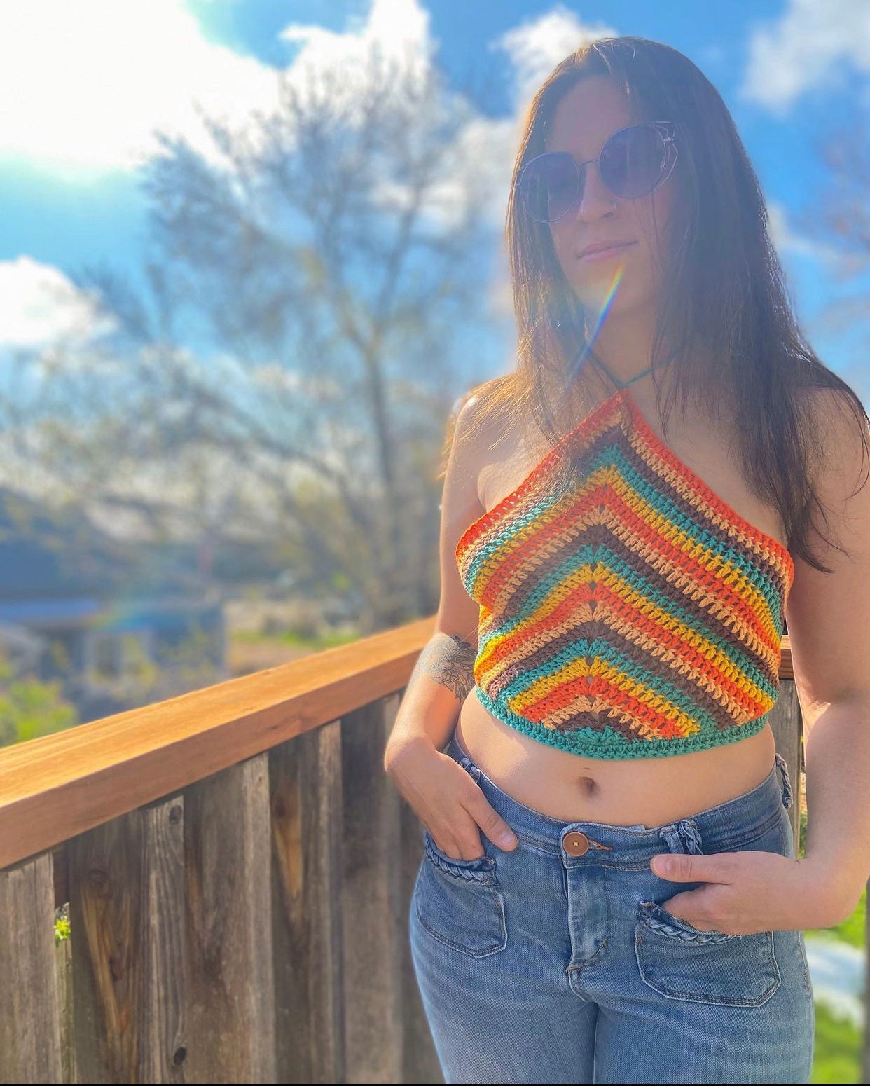 The Retro Crochet Halter Top Pattern Easy Crochet Top Pattern | Etsy