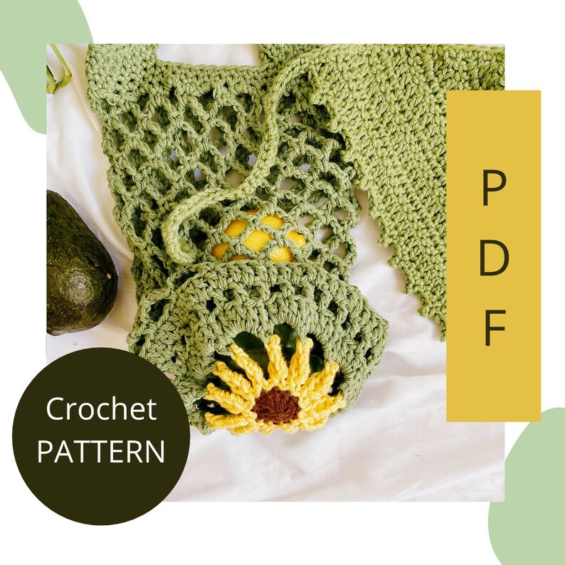 The Sunny Days Crochet Market Bag Pattern/ Easy Crochet Pattern - Etsy ...