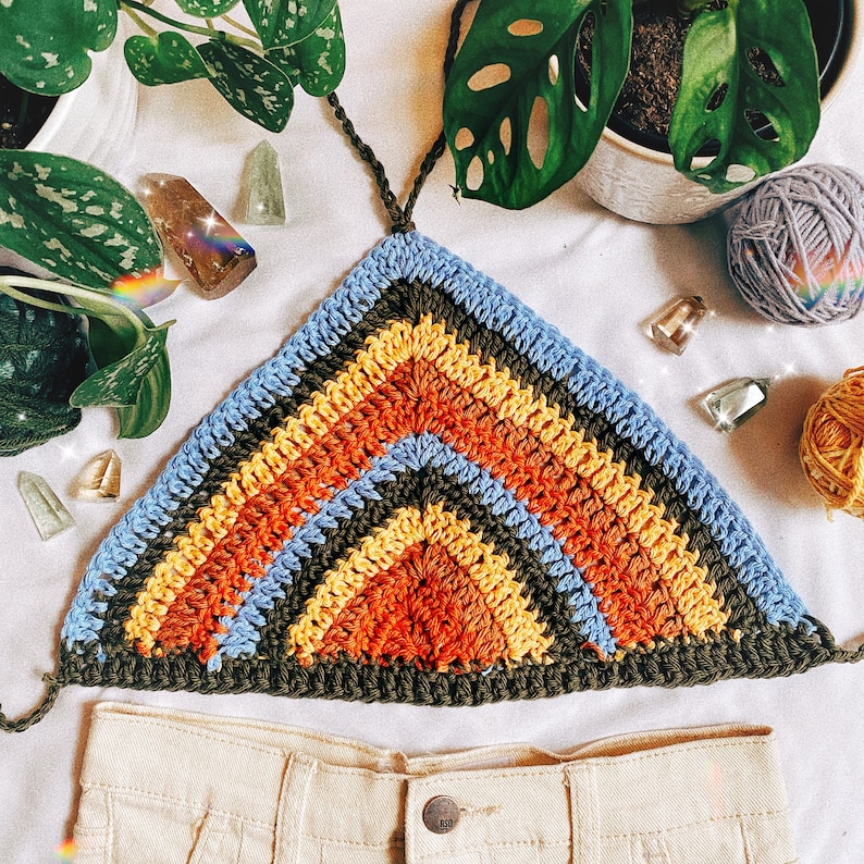 The Retro Crochet Halter Top Pattern Easy Crochet Top Pattern - Etsy