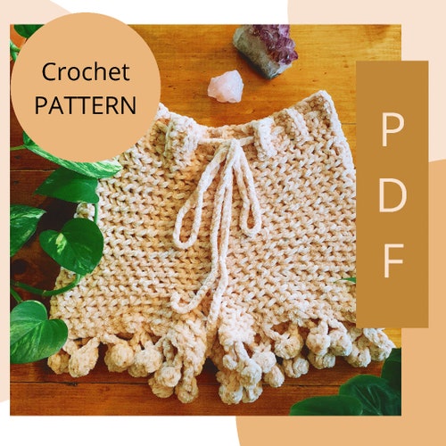 Ruffled Crochet Shorts Pattern Crochet High Waisted Shorts - Etsy