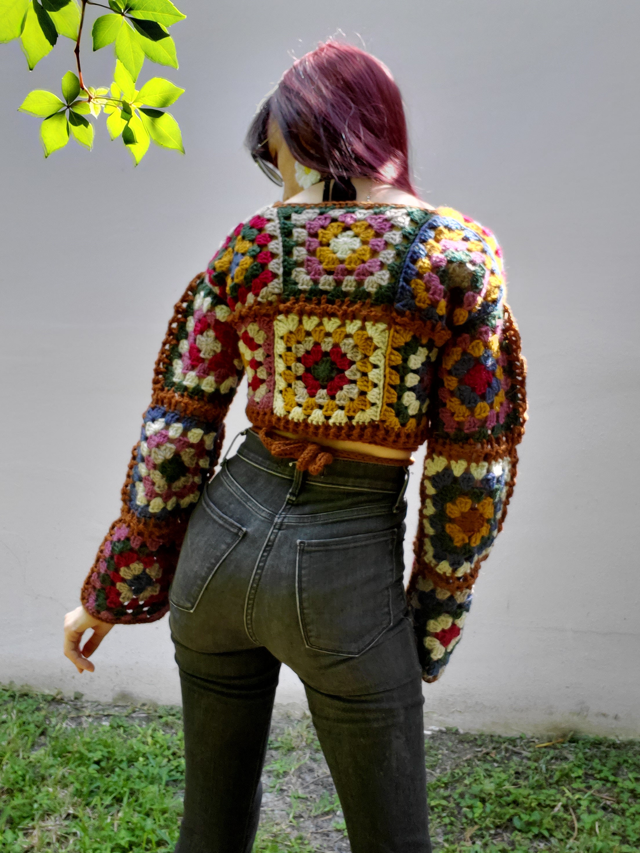 Granny Square Wrap-top Crochet Pattern Crochet Wrap Top - Etsy