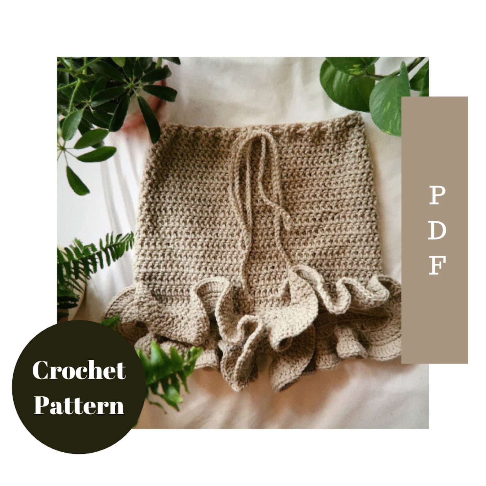 Ruffled Crochet Shorts Pattern Crochet High Waisted Shorts - Etsy