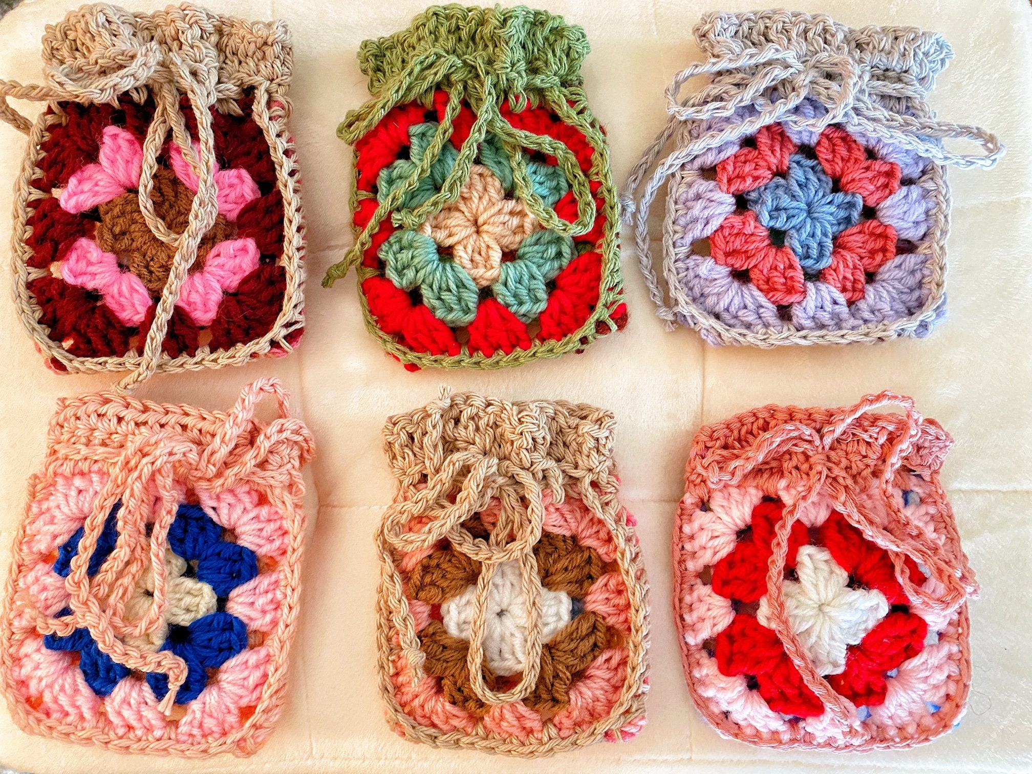 Crochet Crystal Pouch Pattern/ Crochet Trinket Pouch Pattern/ Granny ...
