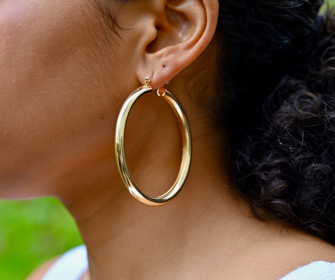 Extra Large Gold Filled Hoop Earrings | ~2.5 Inch Hoop Earrings | 60mm ...