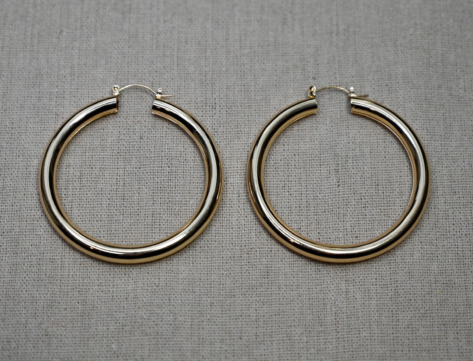 Extra Large Gold Filled Hoop Earrings 2.5 Inch Hoop Earrings 60mm Hoops ...