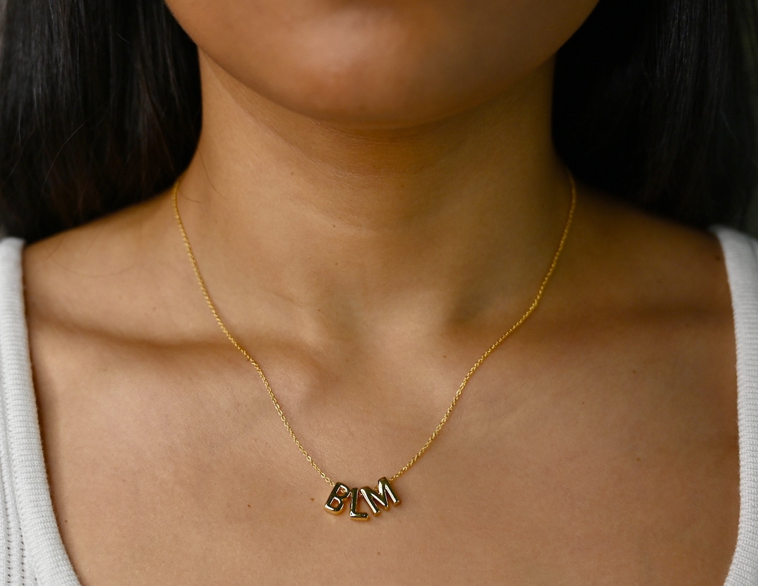 Black Lives Matter Necklace BLM Pendant Necklace Dainty Gold Necklace ...