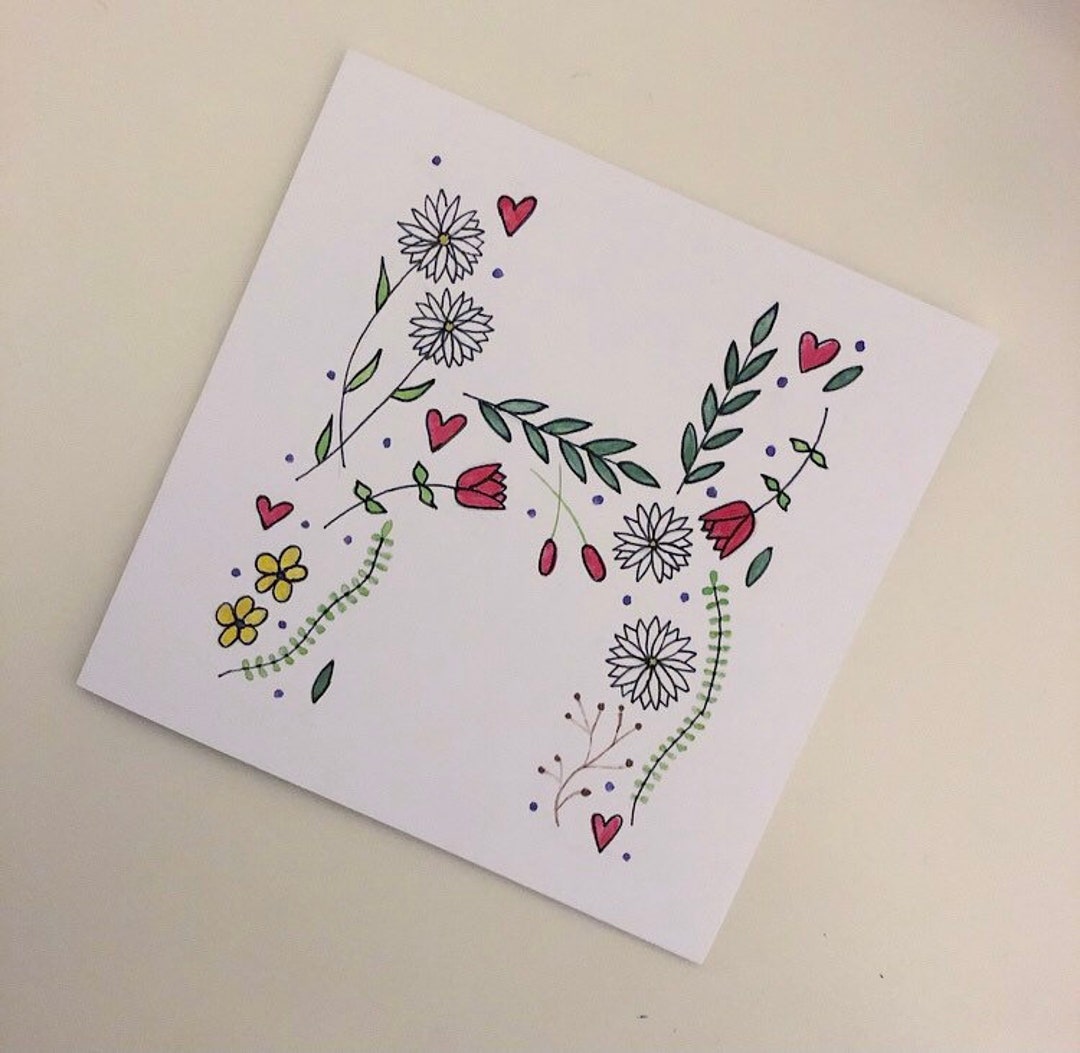 Hand Painted Letter Cards - Etsy UK