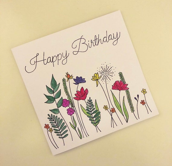 Birthday Cards Hand Drawn
