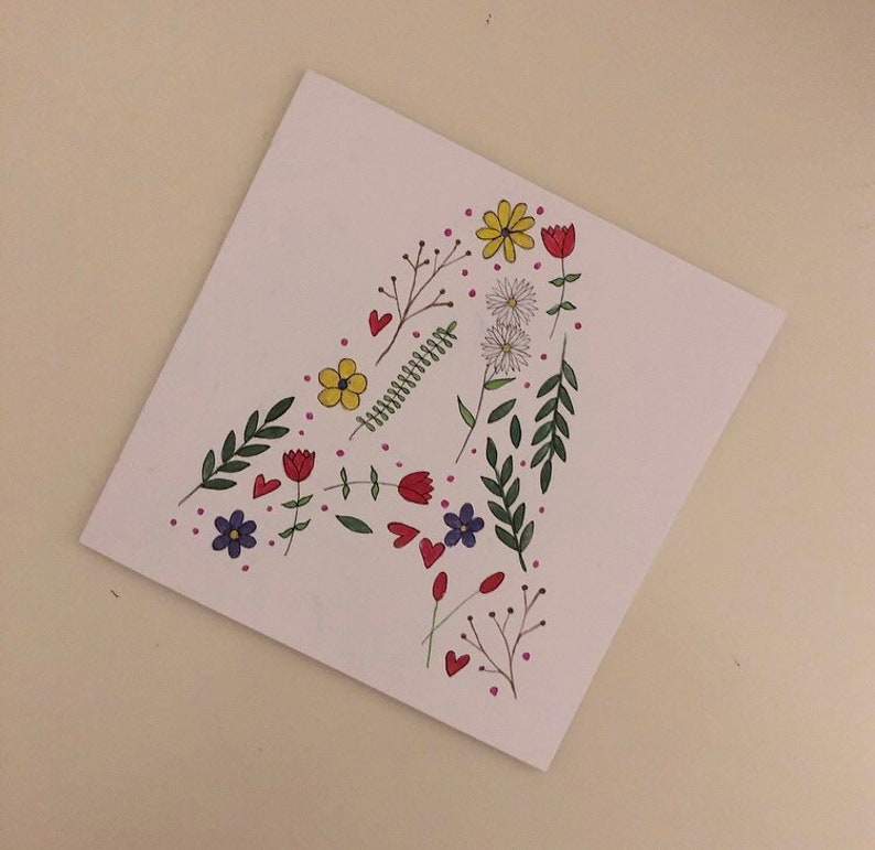 Hand Painted Letter Cards - Etsy UK