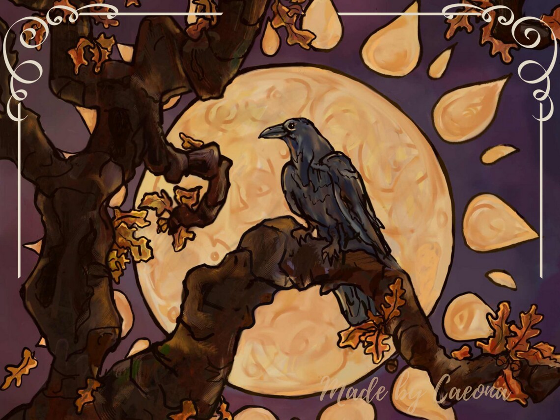 Autumnal Equinox, Mabon Ecard || Fall Colors, Crows and Chipmunks ...