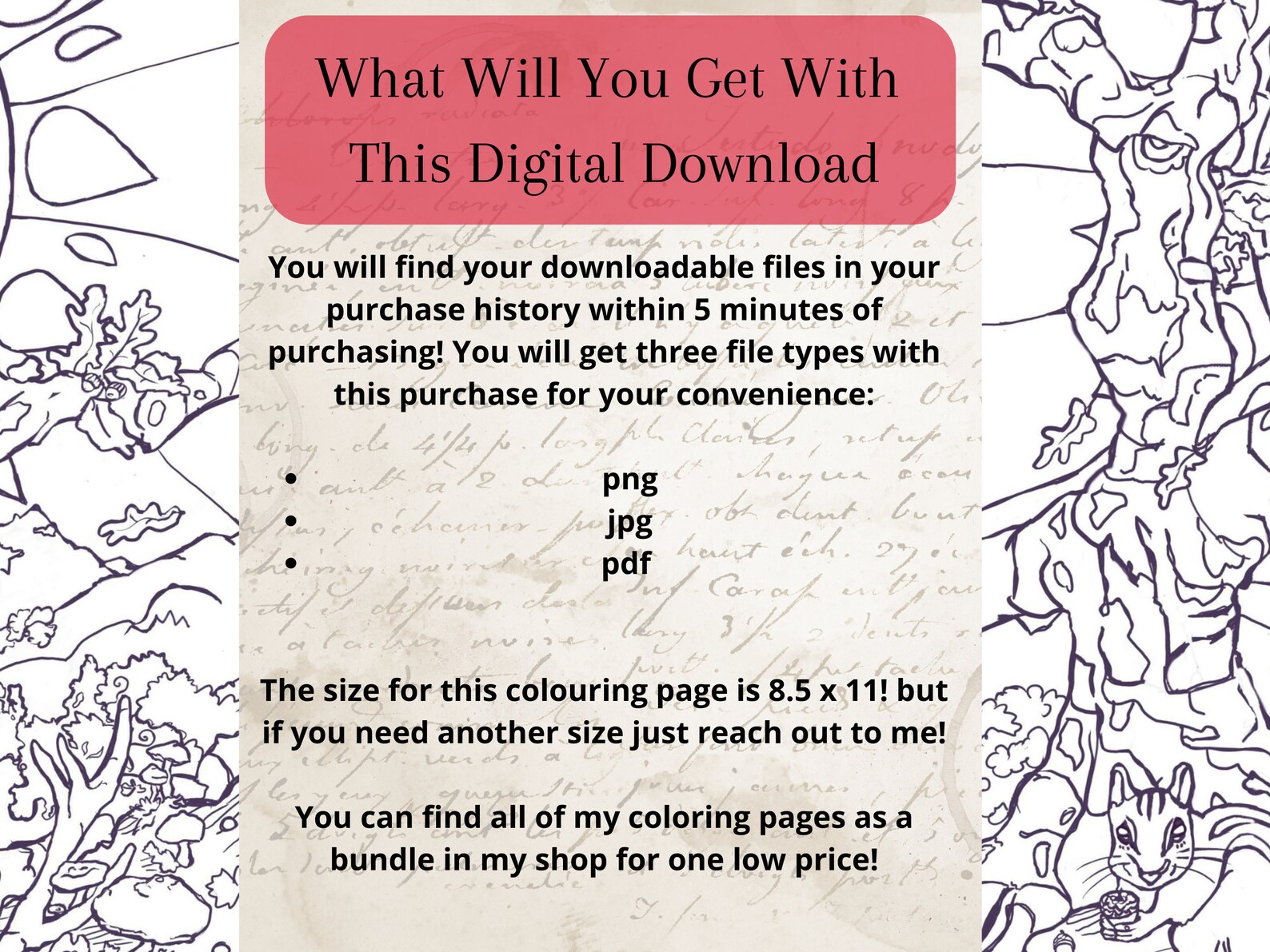 Autumn Equinox Coloring Page || Download and Print, Digital File ...