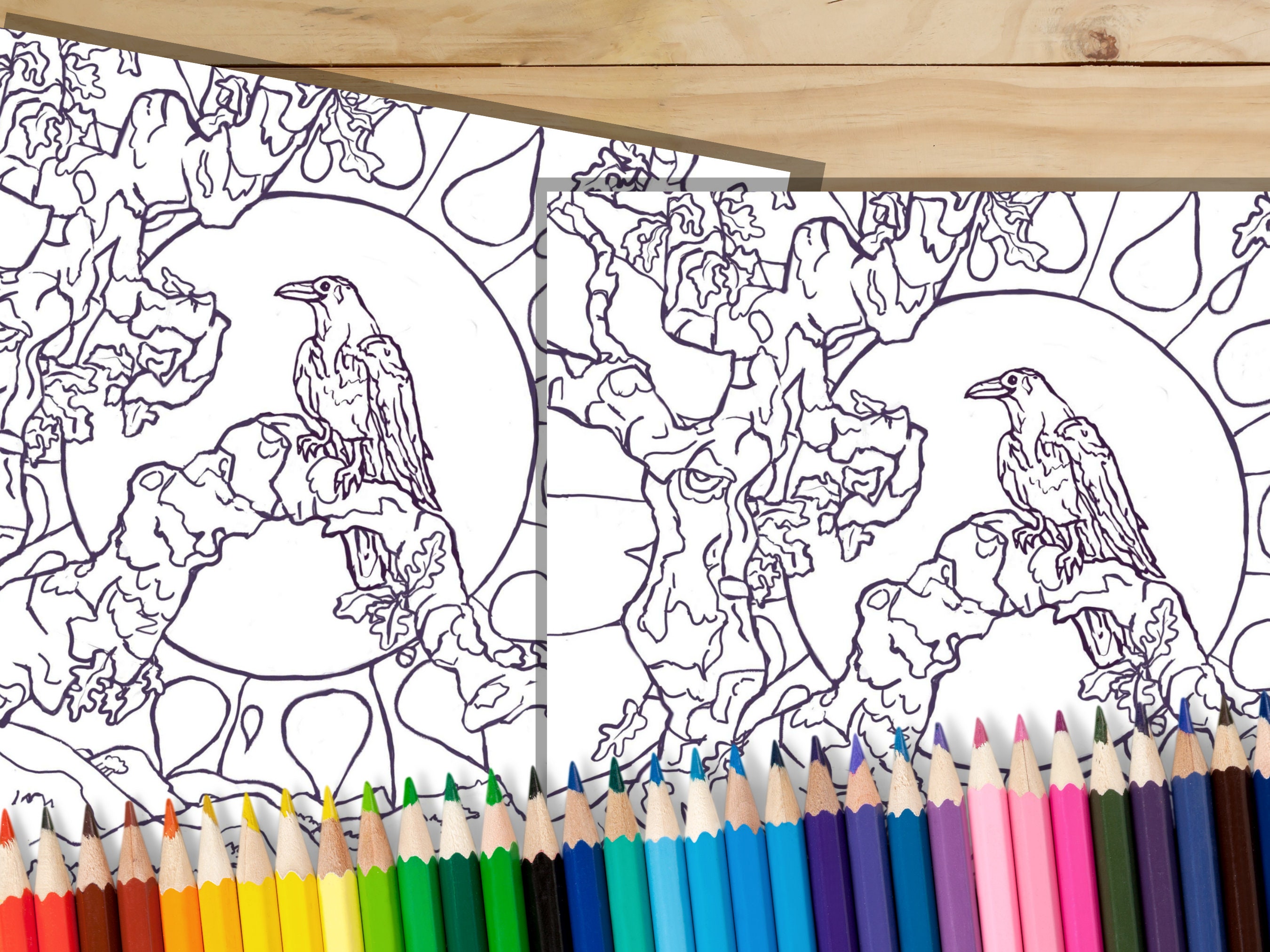 Autumn Equinox Coloring Page || Download and Print, Digital File ...