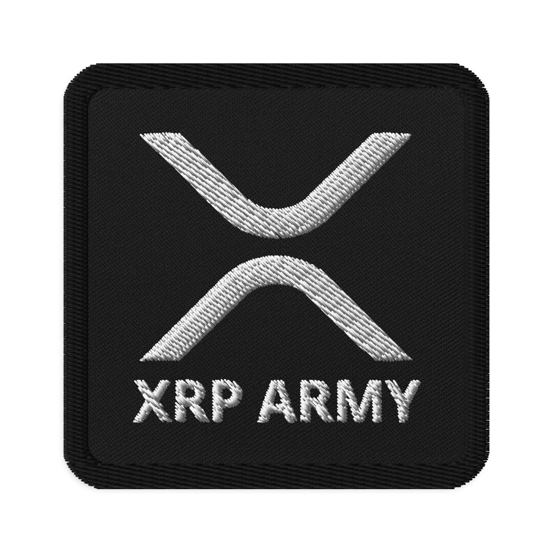 XRP ARMY - Knitted Patch - Black & White - Iron-on, Sew-on, or Safety ...