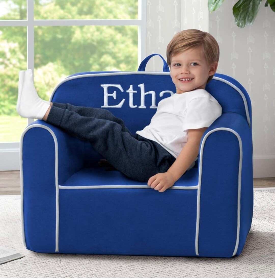 Children Personalized Cozee Chair Customize With Name Foam Kids Chair Children Personalized Cozee Chair Customize With Name Foam Kids Chair