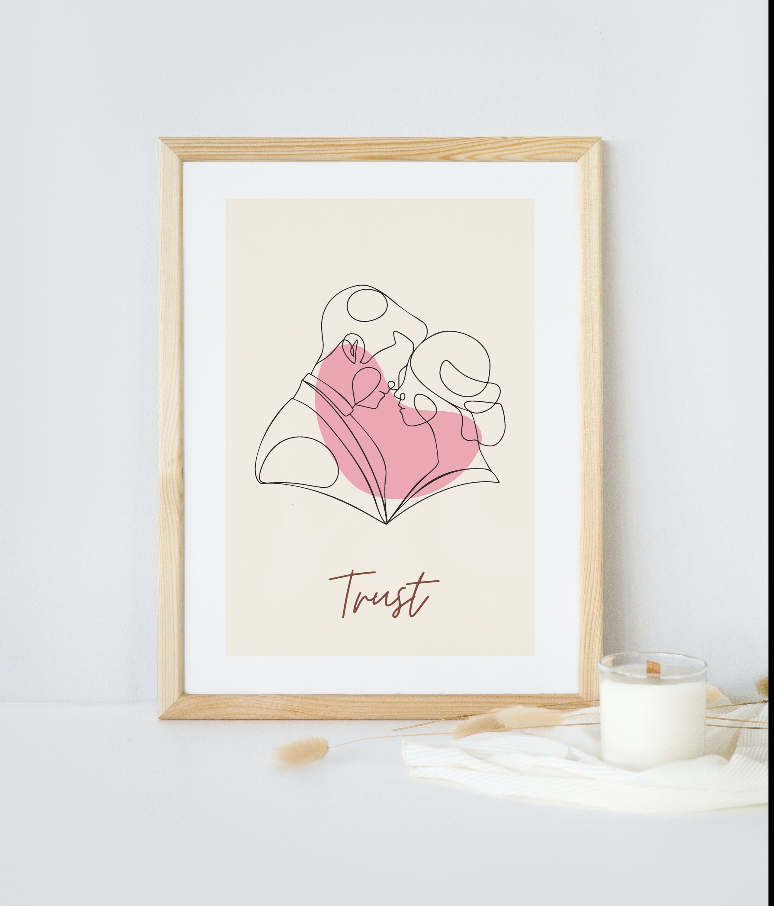 Love of My Life Art, Couple One Line Art Drawing, Love Wall Art ...