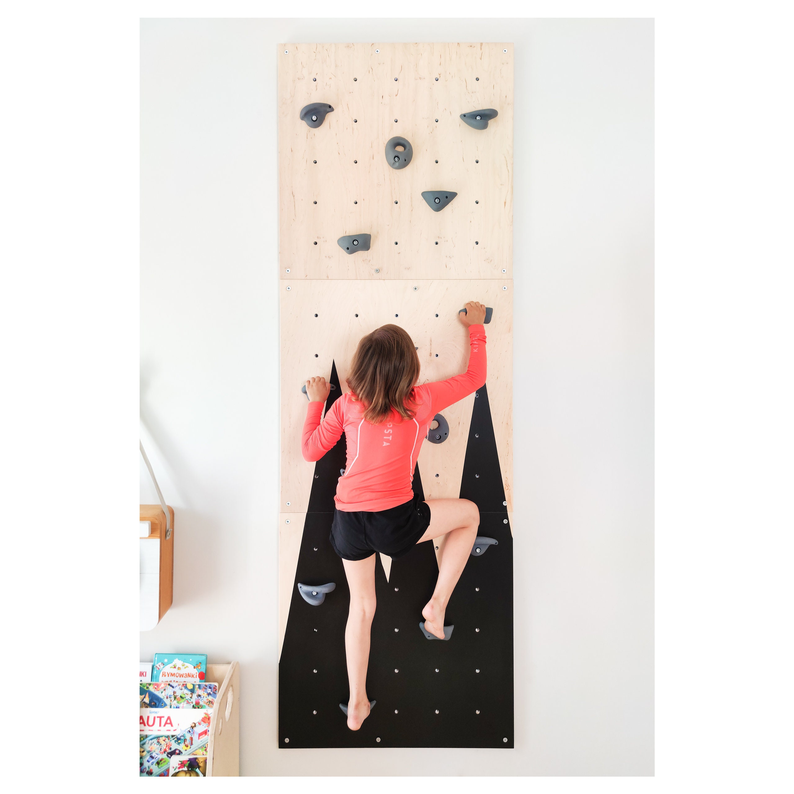 Climbing Wall for Kids Set of 3, Mountain Climbing Wall, Wooden Wall ...