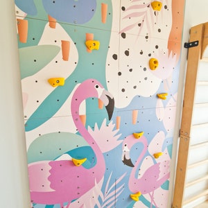 Climbing Wall for Kids, Flamingo Climbing Wall, Wooden Wall For ...