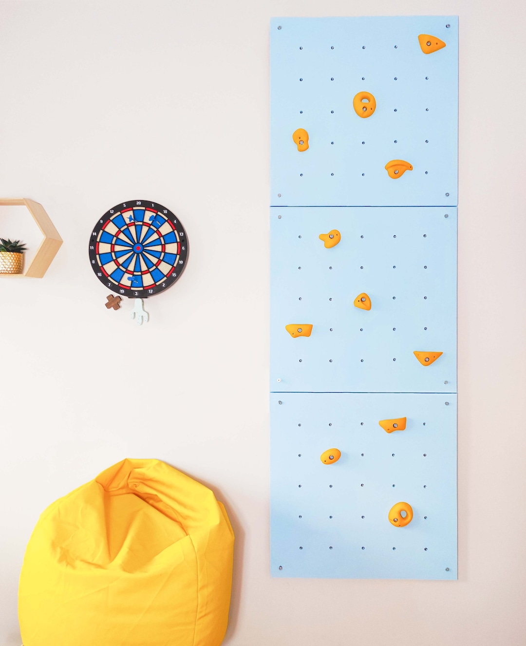 Climbing Wall for Kids Set of 3, Toddler Climbing, Wooden Wall for Kids ...