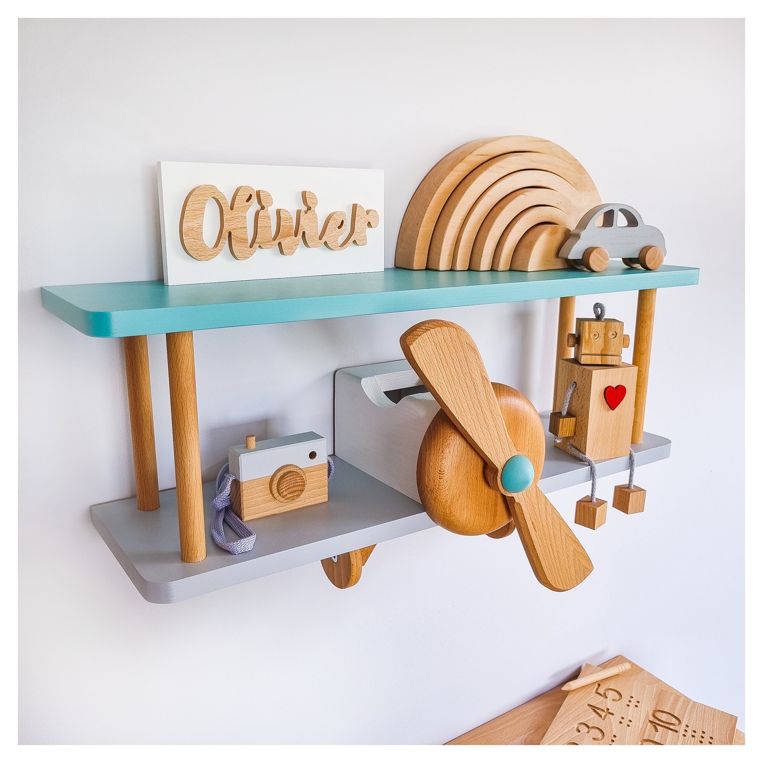 XXL Plane Shelf Kidsroom Decoration Books Shelf Toys Shelf - Etsy