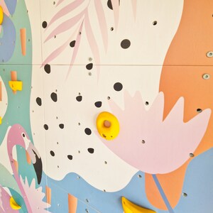 Climbing Wall for Kids, Flamingo Climbing Wall, Wooden Wall For ...