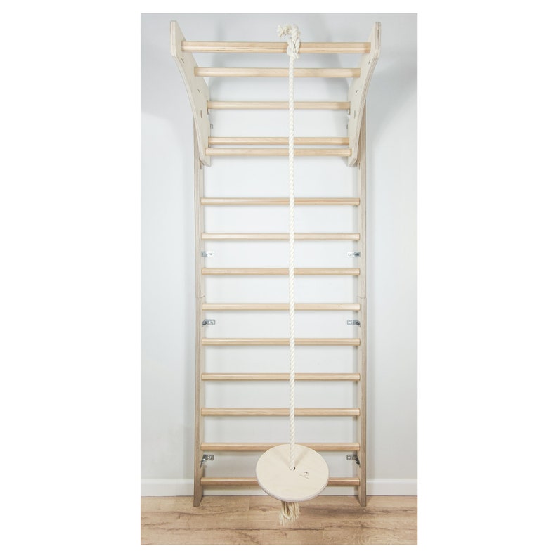 Wooden Swedish Ladder Set of Wooden Ladder With Wallbars - Etsy