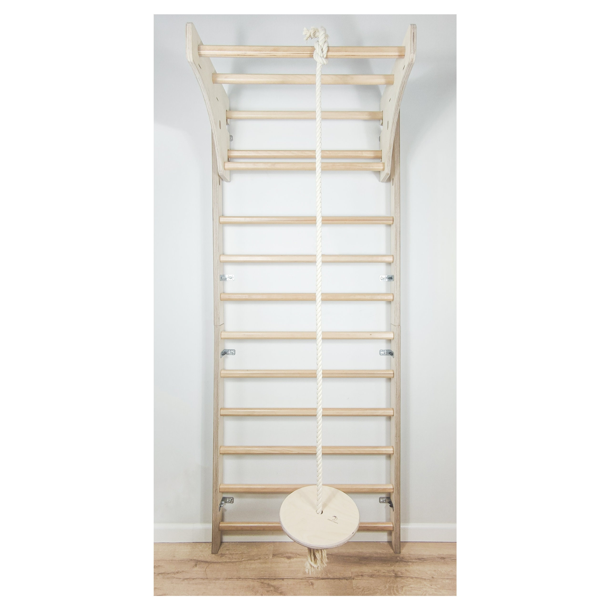 Wooden Swedish Ladder Set of Wooden Ladder With Wallbars - Etsy