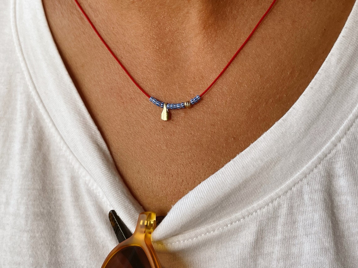 Red String Necklace - Etsy